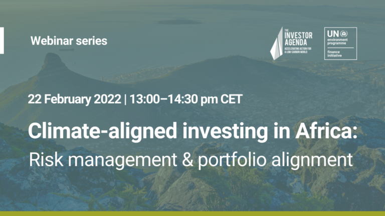 Climate-aligned investing in Africa: risk management & portfolio ...