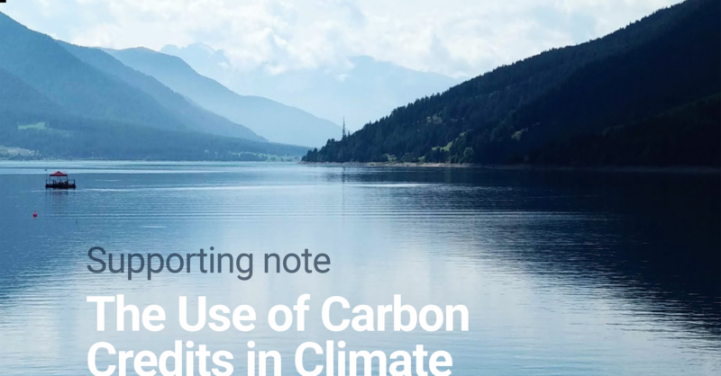 The Use of Carbon Credits in Climate Target Setting – United Nations ...